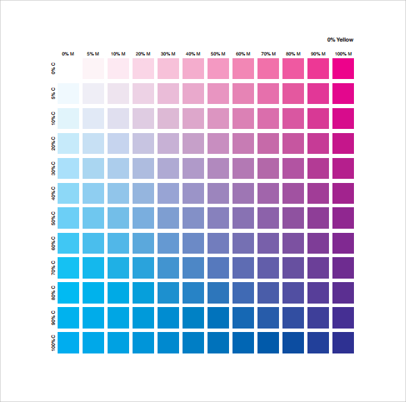 FREE 11 Sample CMYK Color Chart Templates In PDF