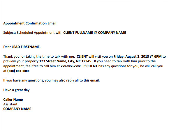 FREE 10 Confirmation Email Samples In PDF MS Word PSD