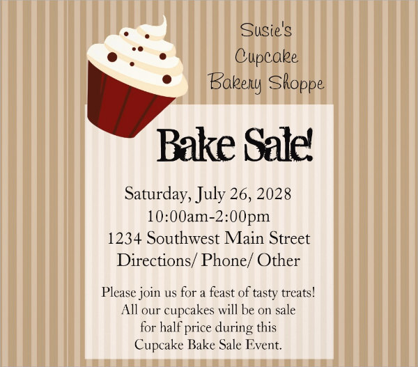 17 Bake Sale Flyers Sample Templates