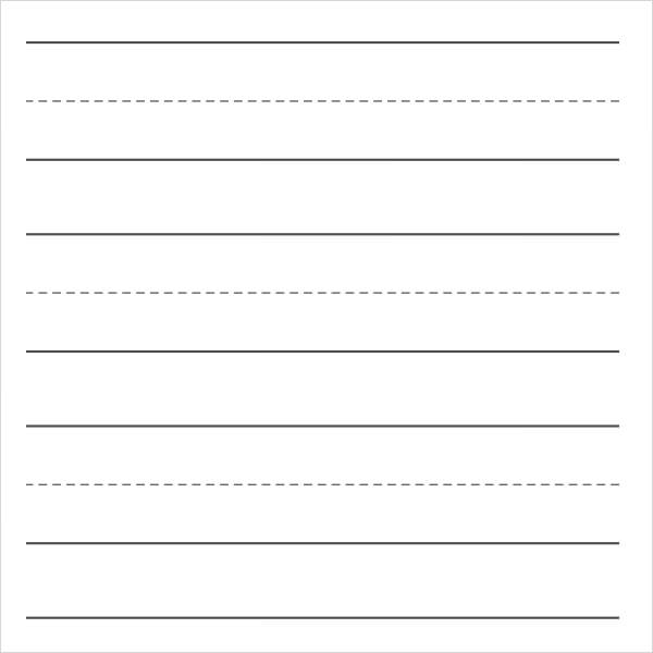 Printable Lined Paper For Kindergarten