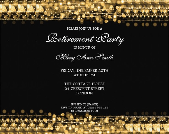 FREE 15 Retirement Party Invitation Templates In AI MS Word Pages 