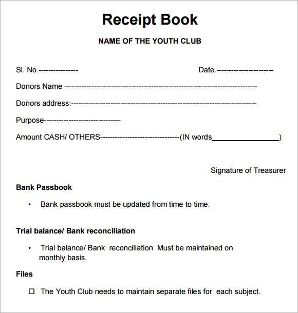FREE 12 Sample Receipt Templates In PDF