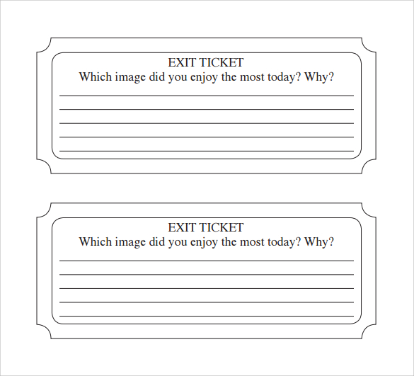 FREE 19 Sample Exit Ticket Templates In PDF PSD MS Word AI
