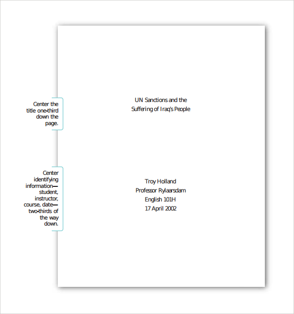 FREE 9 Sample MLA Outline Templates In PDF MS Word