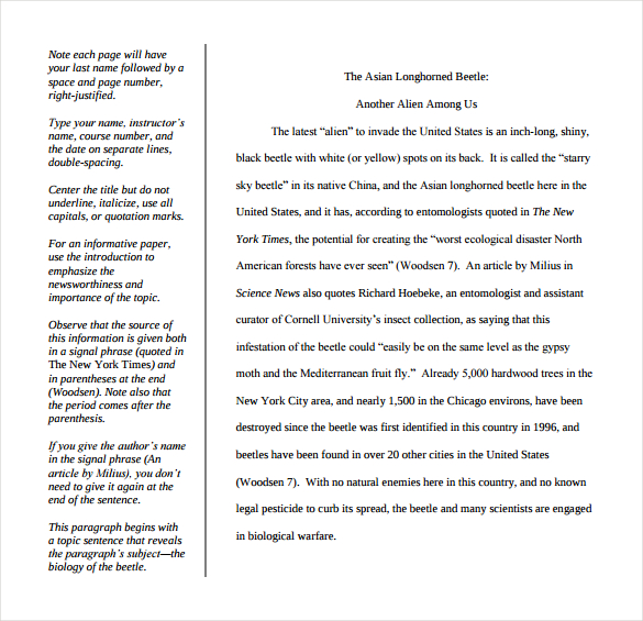 Expository Essay Mla Outline Template Pdf