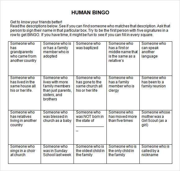FREE 9 Blank Bingo Samples In PDF MS Word
