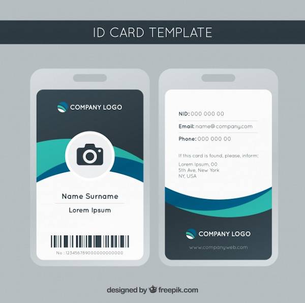 FREE 25 Amazing Blank ID Card Templates In AI MS Word Pages PSD 