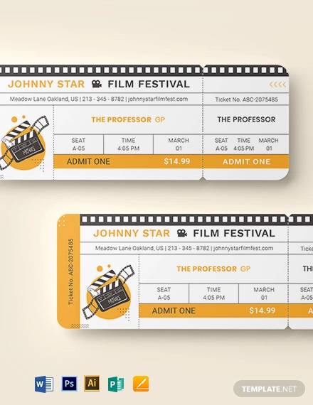FREE 17 Sample Blank Ticket Templates In AI InDesign MS Word 