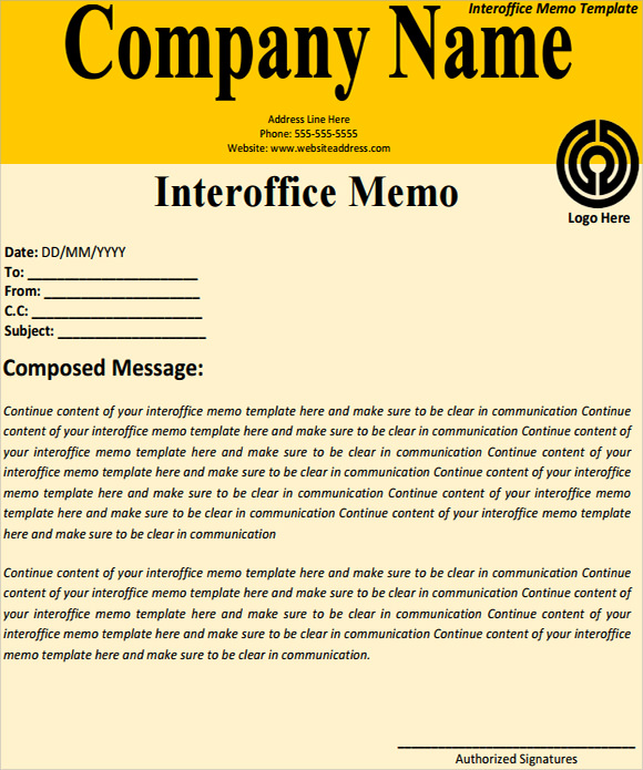 6 Sample Interoffice Memo Templates To Download Sample Templates