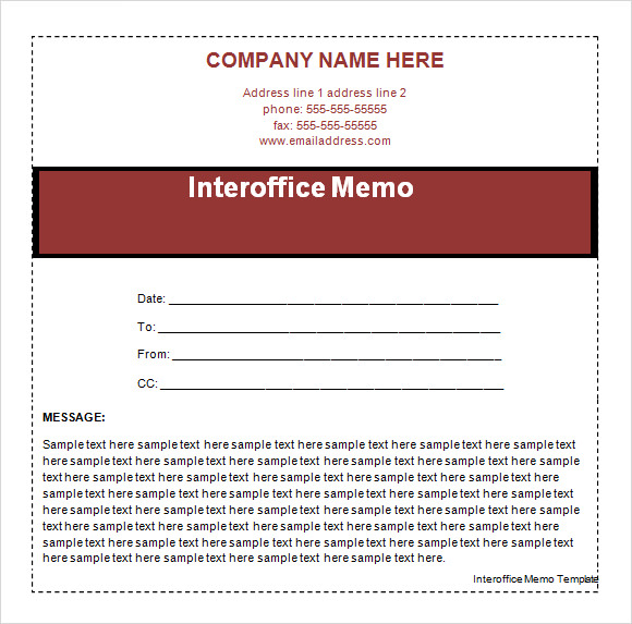 6 Sample Interoffice Memo Templates To Download Sample Templates