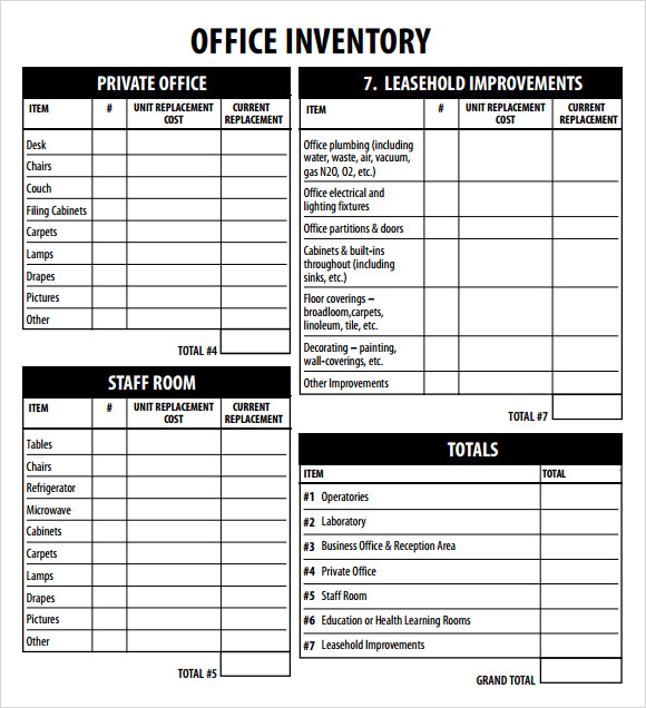 Office Supply Checklist Printable
