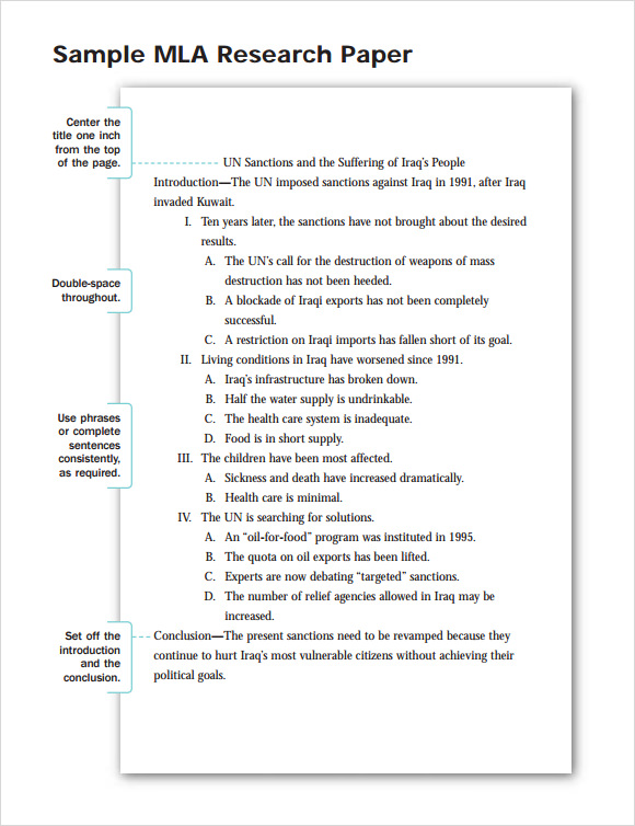 Mla Format For Outline On A Research Paper Reportz725 web fc2