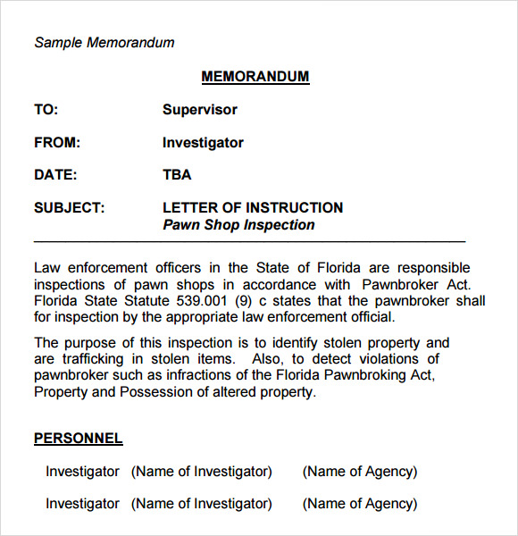 FREE 5 Sample Casual Memo Letter Templates In PDF MS Word