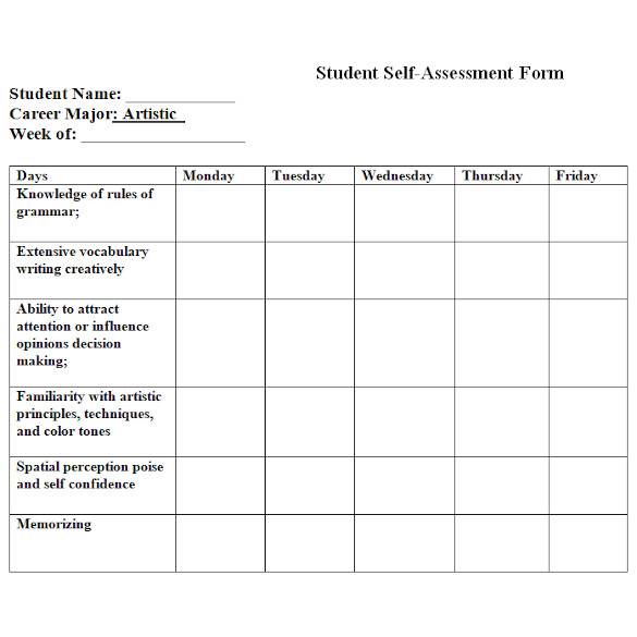 FREE 10 Self Assessment Samples In PDF Excel MS Word