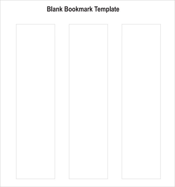 7 Sample Blank Bookmarks Sample Templates