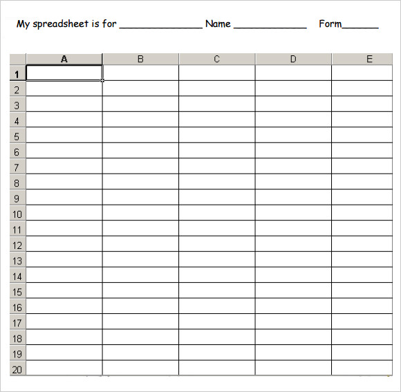 FREE 16 Sample Blank Spreadsheet Templates In Google Docs Google 