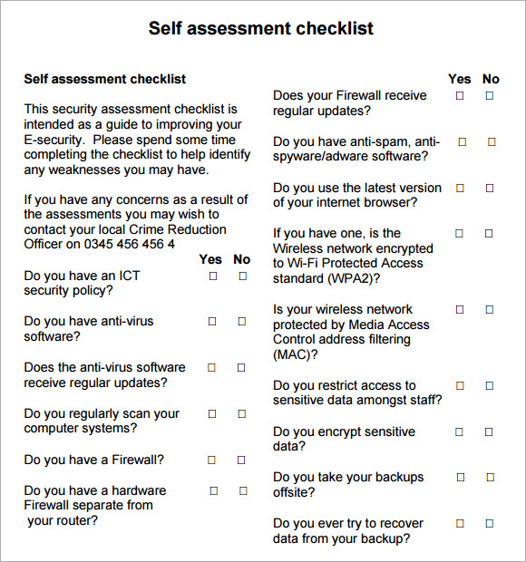 FREE 6 Security Assessment Templates In PDF MS Word