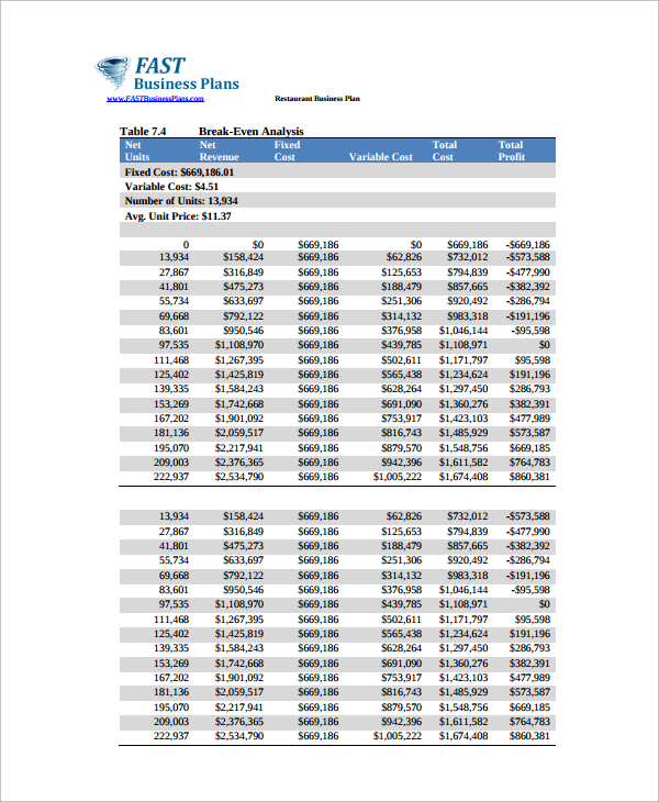 6 Sample Financial Business Plan Templates Sample Templates