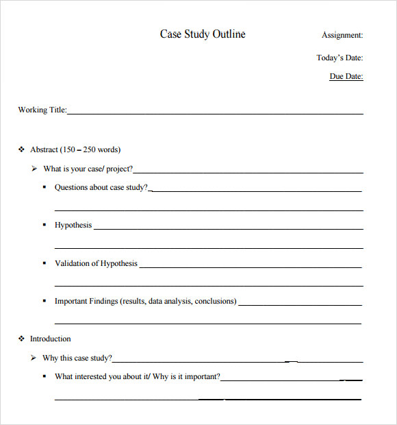 Case Studies Format Template Klauuuudia