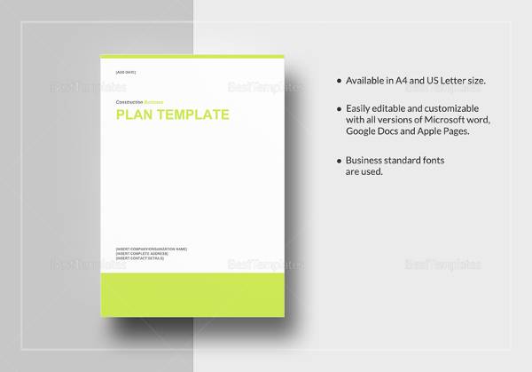 FREE 25 Sample Construction Business Plan Templates In Google Docs 