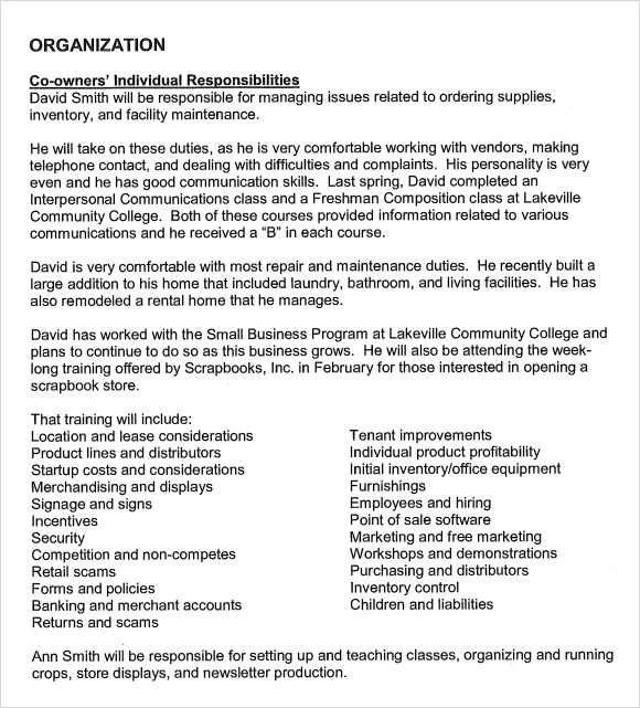 FREE 7 Sample Retail Business Plan Templates In Google Docs MS Word