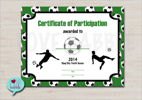 FREE 16 Sample Football Certificate Templates In PDF PSD MS Word