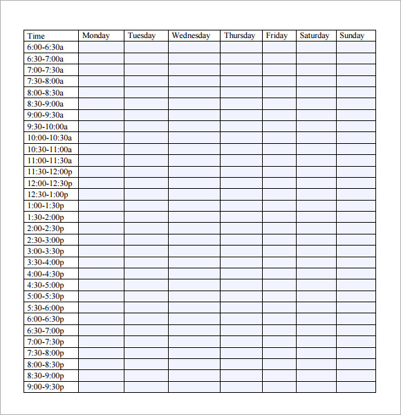 FREE 8 Weekly Itinerary Samples In PDF