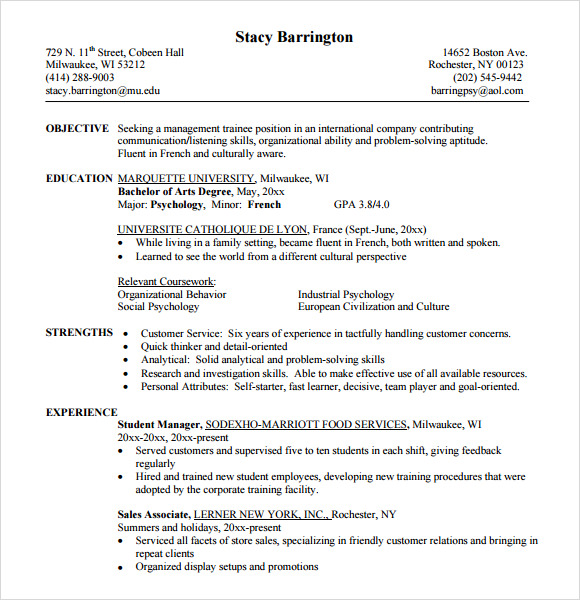 FREE 7 Customer Service Resume Templates In PDF