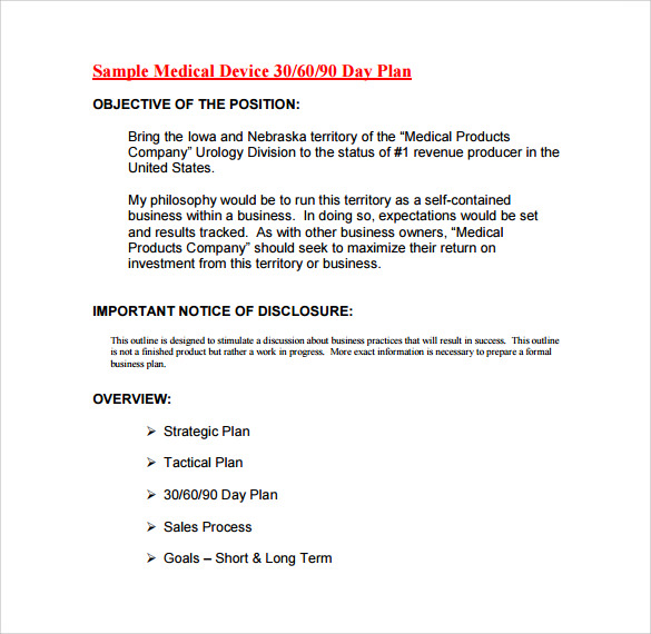 FREE 28 30 60 90 Day Plan Samples In Google Docs MS Word Pages PDF