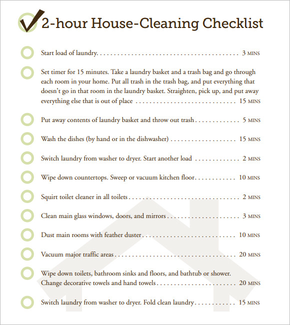 FREE 13 House Cleaning Checklist Samples In Google Docs MS Word FREE 13 House Cleaning Checklist Samples In Google Docs MS Word