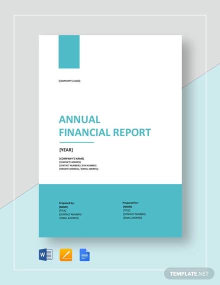 FREE 16 Annual Financial Report Templates In MS Word Apple Pages