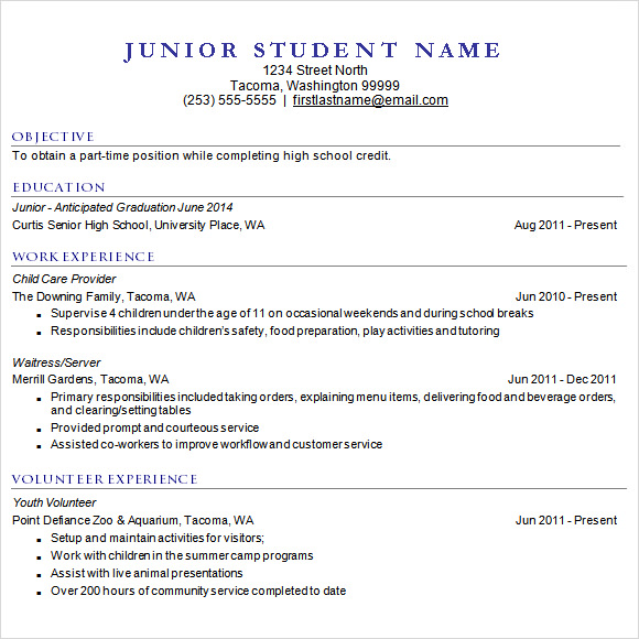 FREE 8 Sample College Resume Templates In MS Word PDF