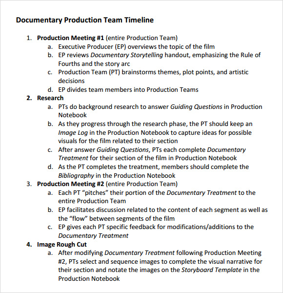 Film Production Timeline Template Film Production Timeline Template