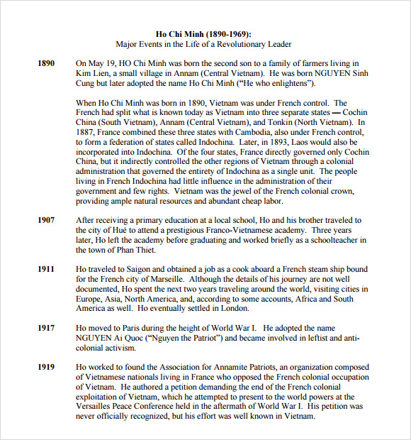 Timeline Template Blank