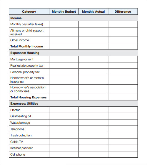 FREE 9 Sample Budget Templates In PDF Excel MS Word