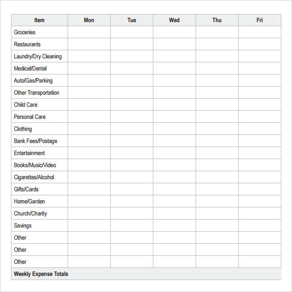 Easy Weekly Budget Template Klauuuudia