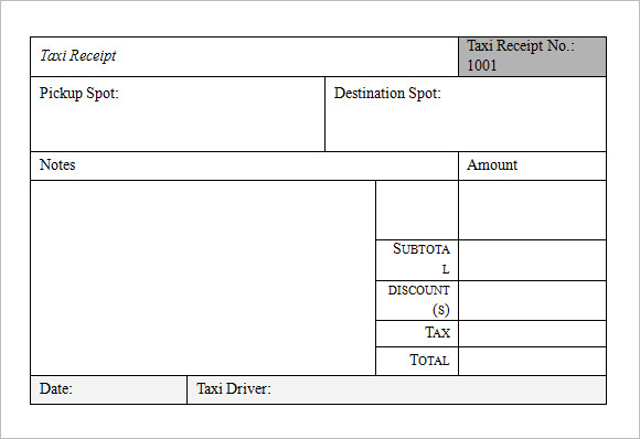 FREE 18 Taxi Receipt Templates In Google Docs Google Sheets Excel 