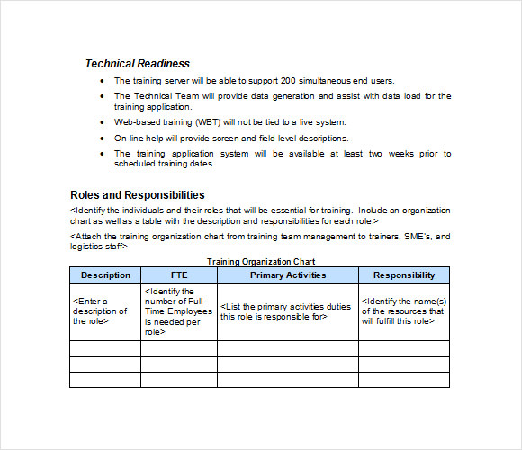 FREE 15 Sample Training Plan Templates In MS Word Pages