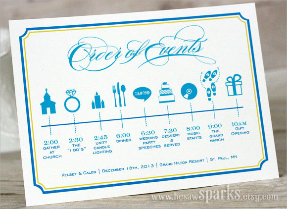 FREE 9 Wedding Timeline Templates In PDF