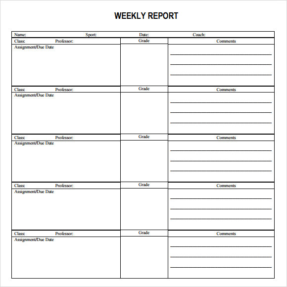 FREE 18 Weekly Report Templates In Google Docs MS Word Apple Pages 