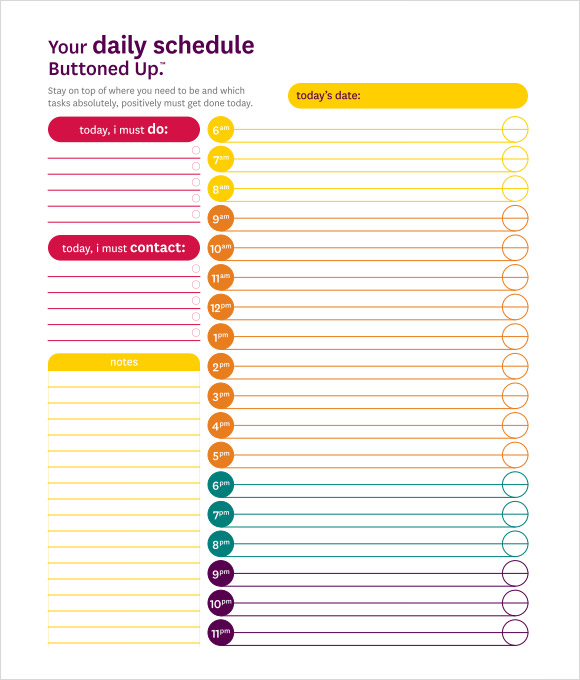 FREE 6 Daily Agenda Templates In PDF