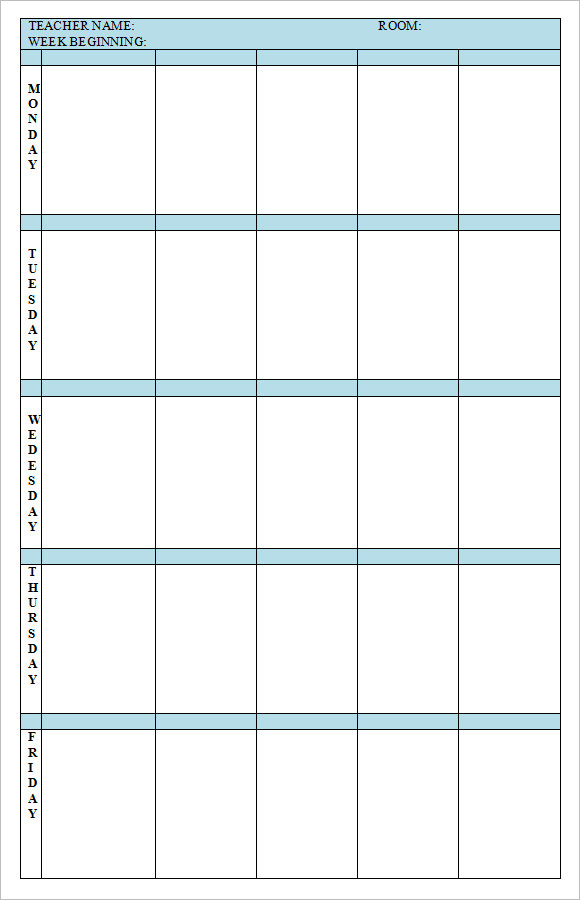 FREE 24 Weekly Lesson Plan Samples In Google Docs MS Word Pages PDF