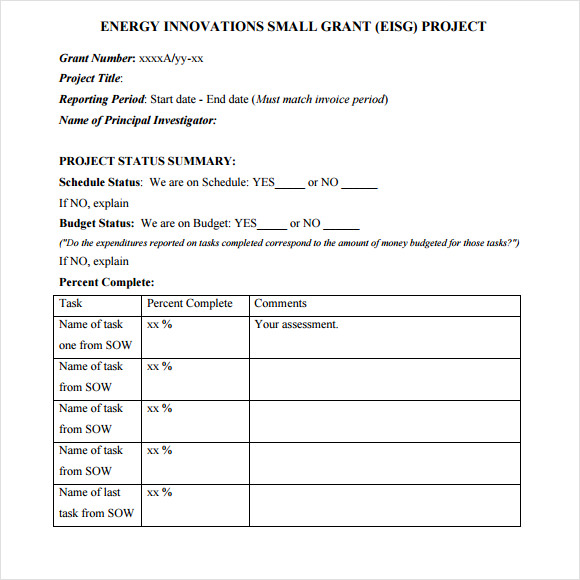 FREE 10 Sample Progress Reports In PDF