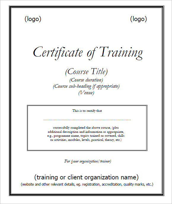 FREE 30 Training Certificate Templates In MS Word Pages AI