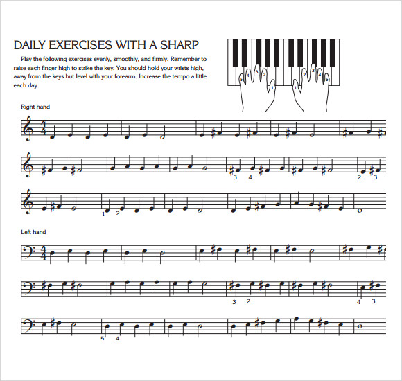 FREE 8 Sample Piano Notes Chart Templates In PDF