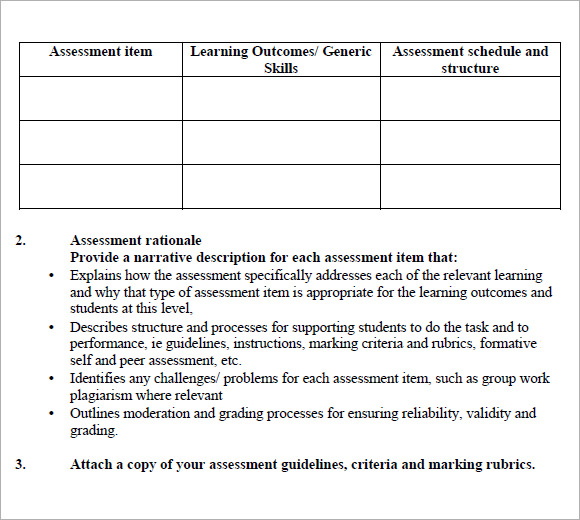 FREE 7 Sample Assessment Plan Templates In PDF
