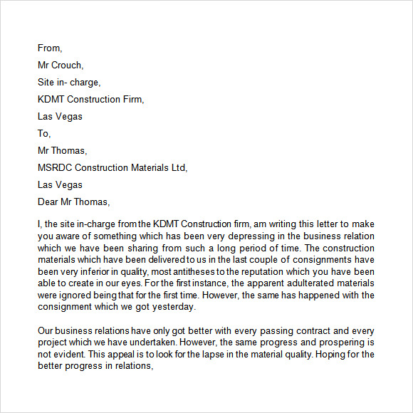 Appeal Letter Template Letter Samples Free Word Templates