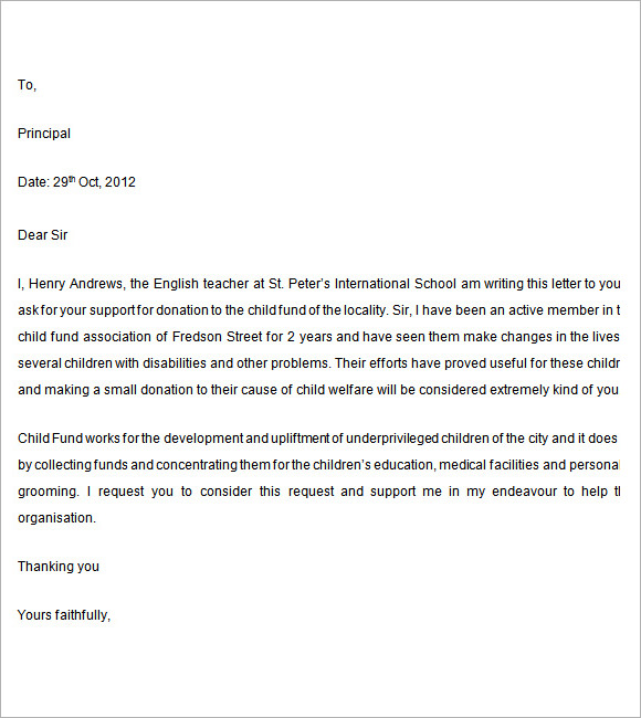 7 Letter Of Support Templates Free Samples Examples Format Sample Templates
