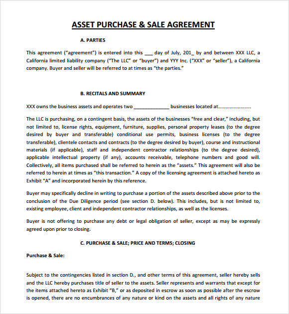 Sample Asset Purchase Agreement Resncystatnt web fc2