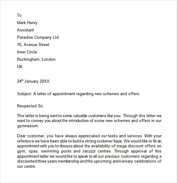 Employee Appointment Letter Sample India Master Of Template Document